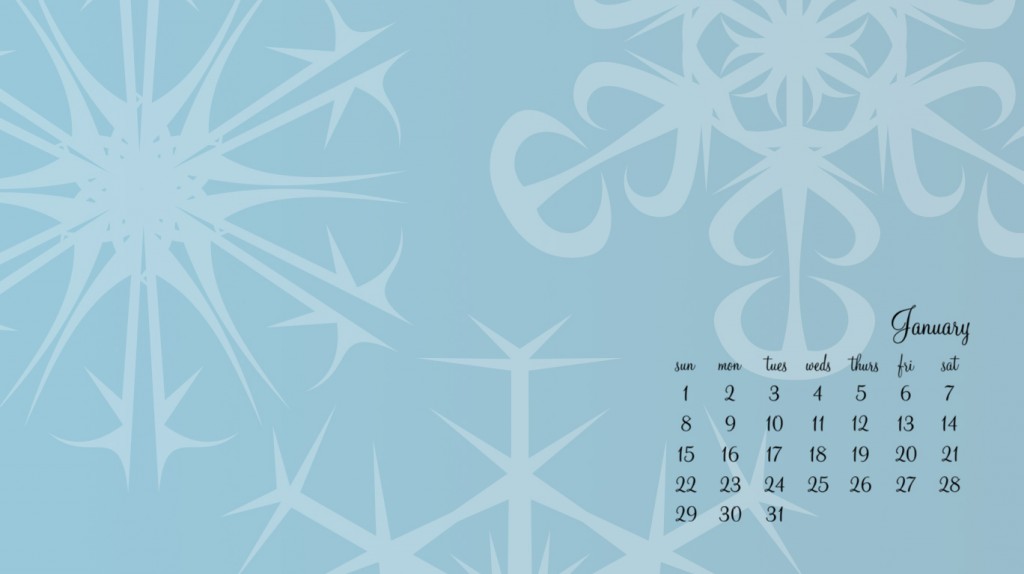 January Desktop Calendar 1368 - Makoodle