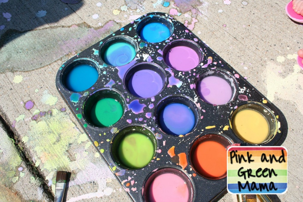 Summer Fun - Cornstarch Sidewalk Paint - Makoodle
