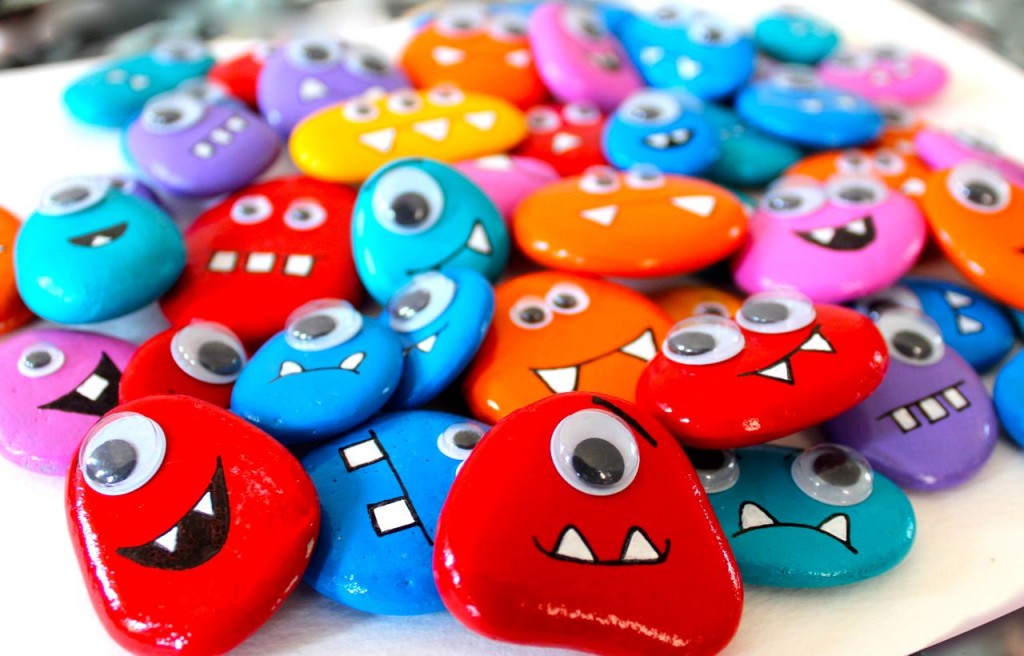 Monster Painted Rocks - Makoodle