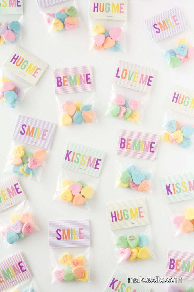 Conversation Heart Printable Valentine's - Makoodle
