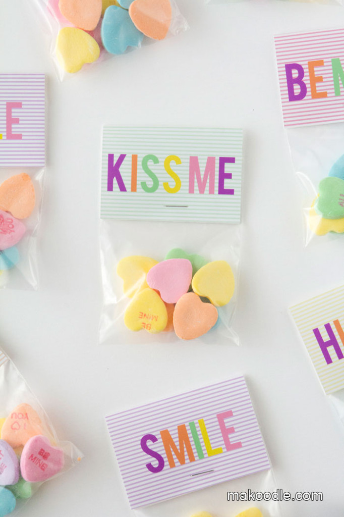Conversation Heart Printable Valentine's - Makoodle